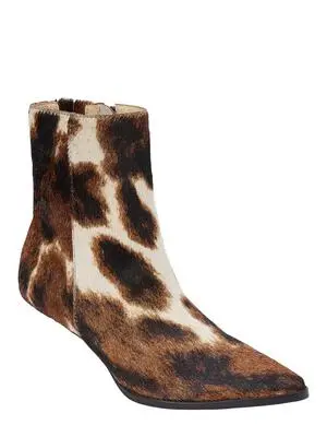 Matisse Caty Western Pointed Toe Bootie - Brown Multi Cowhair