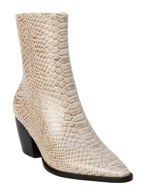 Matisse Matisse Caty Western Pointed Toe Bootie Grey Croc