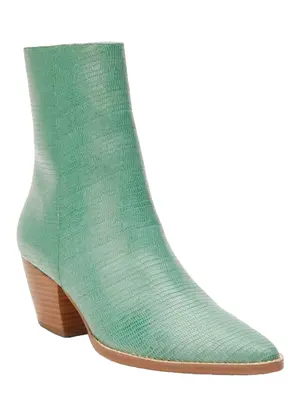 Matisse Matisse Caty Western Pointed Toe Bootie Jade Snake