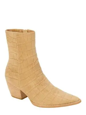 Matisse Caty Western Pointed Toe Bootie - Natural Croc