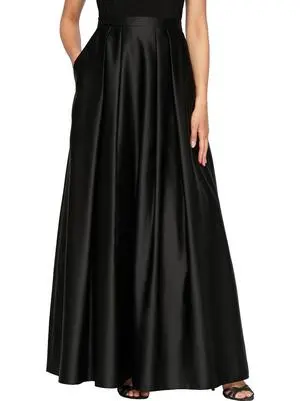 Alex Evenings Satin Ball Skirt - Black