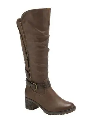 SPRING STEP SHOES Gemisola Knee High Boots - Brown Synthetic