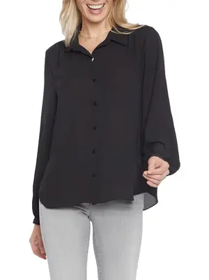 NYDJ Modern Blouse - Black