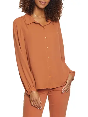 NYDJ NYDJ Modern Blouse Walnut