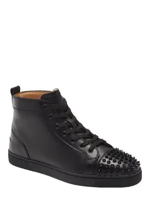 CHRISTIAN LOUBOUTIN Lou Spikes High-top Sneakers - Black