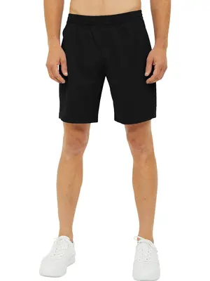 REDVANLY Byron Water Resistant Drawstring Shorts Black