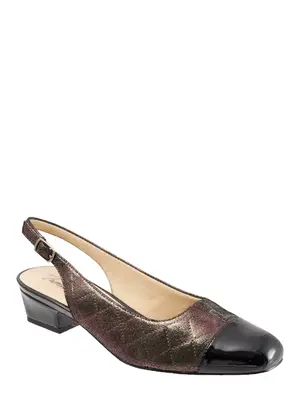 Trotters Trotters Dea Leather Slingbacks Multi/black Patent Leather
