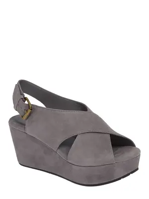 CHOCOLAT BLU Chocolat Blu Wim Platform Wedge Sandal Grey Suede