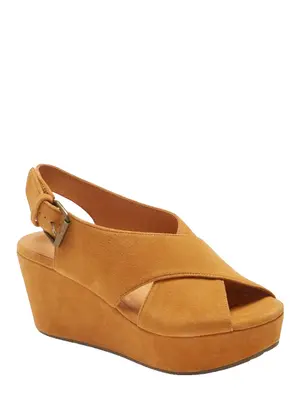CHOCOLAT BLU Chocolat Blu Wim Platform Wedge Sandal Rust Suede