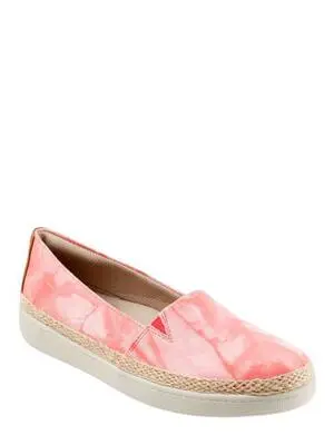 Trotters Accent Espadrille Slip-on Loafers - Coral Multi