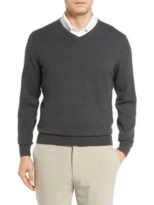 Cutter & Buck Cutter & Buck Lakemont V-Neck Sweater Charcoal Heather