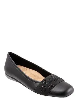 Trotters Samantha Flat - Black Gem