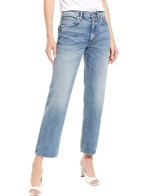 SLVRLAKE SLVRLAKE Sophie Mid-Rise Straight-Leg Jeans Thunder Road