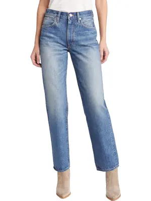 SLVRLAKE SLVRLAKE Sophie Mid-Rise Straight-Leg Jeans Troubled Waters