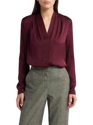 Kobi Halperin KOBI HALPERIN Nellie Stretch Silk Georgette Top Mulberry