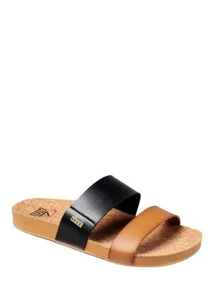 Reef Cushion Bounce Vista Slide Sandal Black Duo