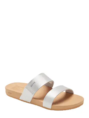 Reef Cushion Bounce Vista Slide Sandal Silver