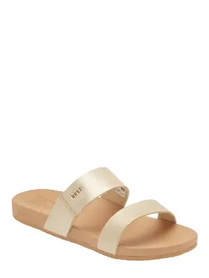 Reef Cushion Bounce Vista Slide Sandal Tan/ Champagne