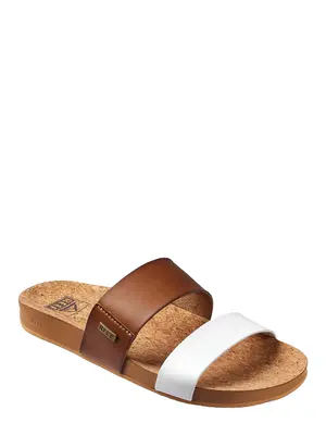 Reef Cushion Bounce Vista Slide Sandal White Duo