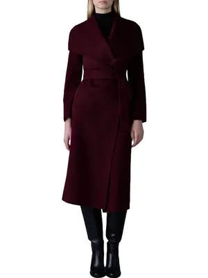 Mackage Mackage Mai Wool Wrap Coat Garnet
