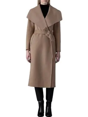 Mackage Mai Wool Wrap Coat - Light Camel