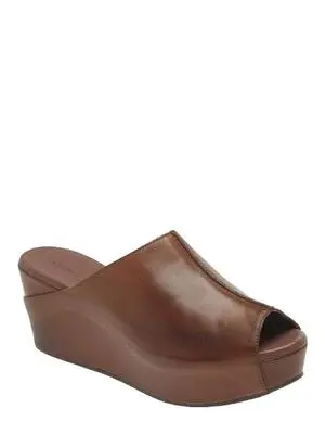 CHOCOLAT BLU Chocolat Blu Wynn Peep Toe Mule Dark Brown Leather