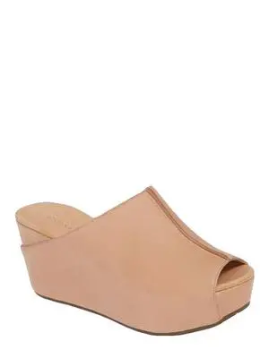 CHOCOLAT BLU Chocolat Blu Wynn Peep Toe Mule Nude Leather