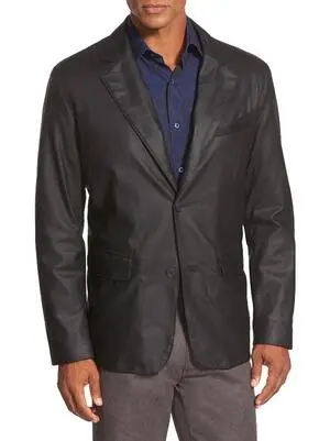 REMY LEATHER Remy Leather Lite Button Blazer