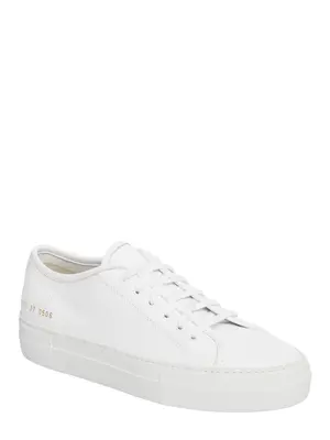 COMMON PROJECTS Common Projects Tournament Low Top Leather Sneaker White