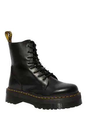 Dr. Martens Jadon Platform Boot - Black Polished Smooth