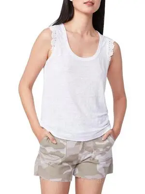 PAIGE PAIGE Chrissy Crochet Linen Tank
