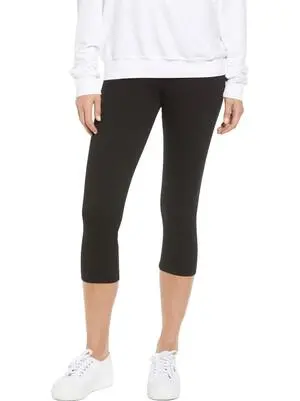 Lyssé Ntials Denim Capri Leggings - Black