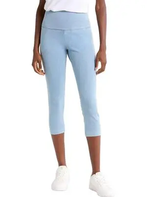 Lyssé 'ntials Denim Capri Leggings Bleached Blue
