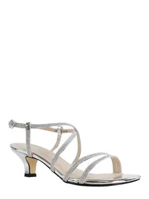 TOUCH UPS Maisie Kitten Heel Slingback Sandal - Silver