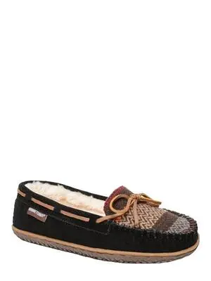 Minnetonka Tilia Faux Fur Lined Slipper - Black Multi