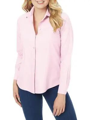 Foxcroft Dianna Non-iron Button-up Shirt - Chambray Pink
