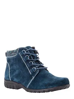 PROPET Delaney Water Resistant Bootie Navy Suede