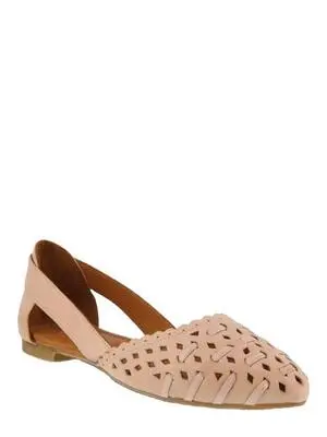 SPRING STEP SHOES Delorse D'orsay Flat - Pink Leather