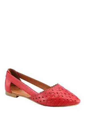 SPRING STEP SHOES Spring Step Delorse D'Orsay Flat Red