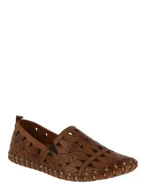 SPRING STEP SHOES Spring Step Fusaro Flat Brown Leather