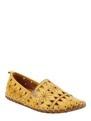 SPRING STEP SHOES Fusaro Flat - Yellow Leather