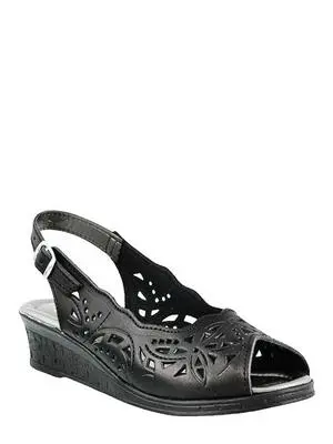 SPRING STEP SHOES Orella Slingback Sandal Black/black Leather
