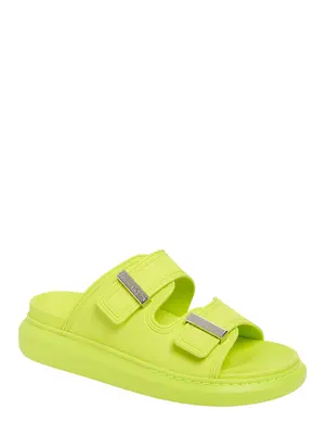 Alexander McQueen Oversize Slide Sandal Lime
