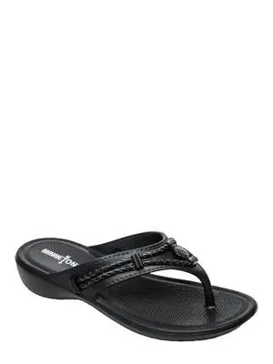 Minnetonka Silverthorne Prism Waterproof Flip Flop Black