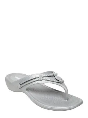 Minnetonka Silverthorne Prism Waterproof Flip Flop - Grey