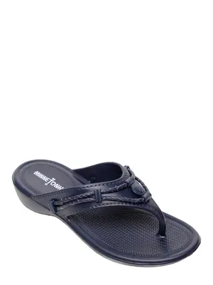 Minnetonka Silverthorne Prism Waterproof Flip Flop Navy