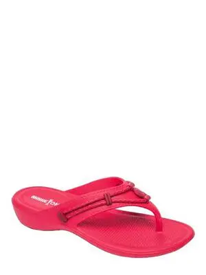 Minnetonka Silverthorne Prism Waterproof Flip Flop - Raspberry