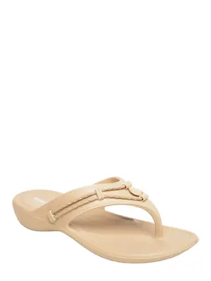 Minnetonka Silverthorne Prism Waterproof Flip Flop Sand