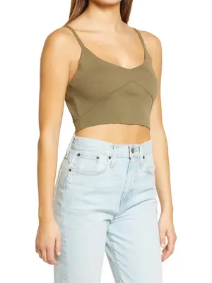 Endless Rose Endless Rose Knit Bralette Top Olive