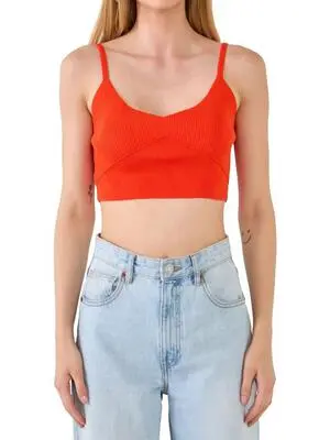 Endless Rose Endless Rose Knit Bralette Top Orange